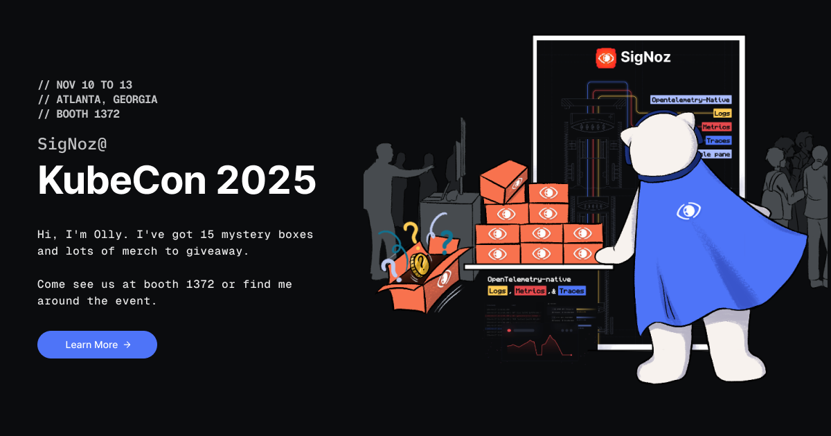 Meet SigNoz at KubeCon 2025 Atlanta - Booth 1372 | SigNoz